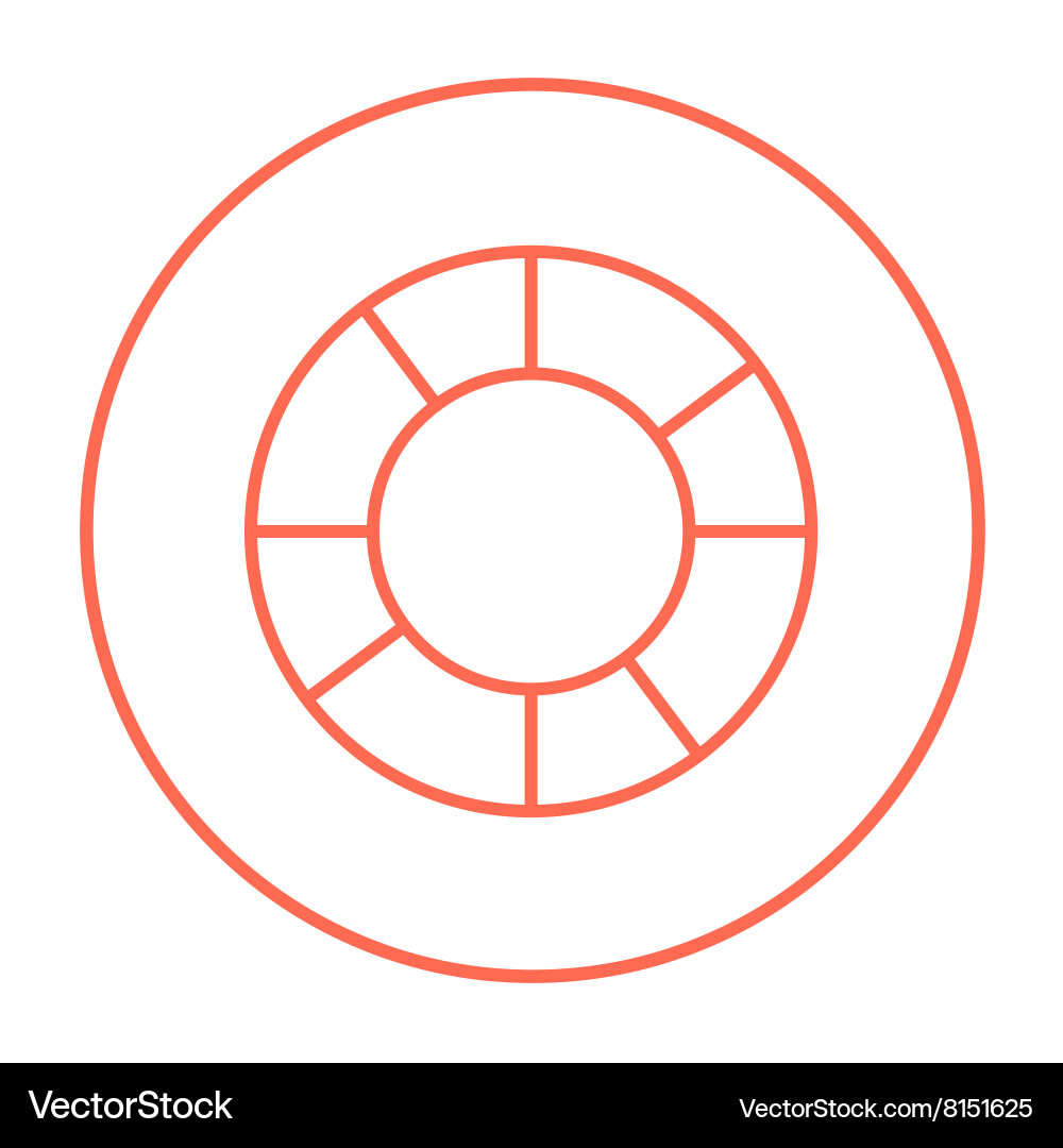 Lifebuoy line icon Royalty Free Vector Image - VectorStock