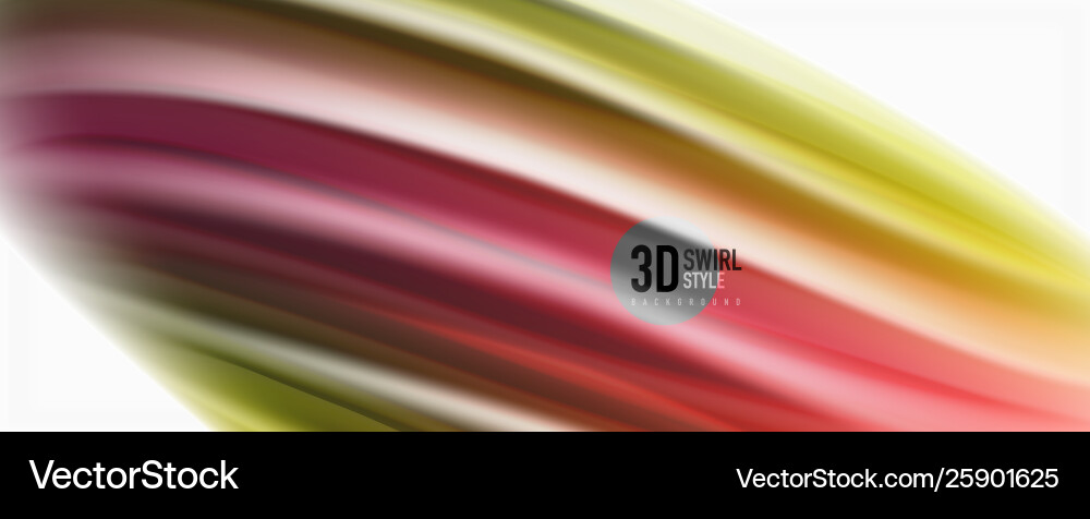 Modern liquid color flow on white - colorful Vector Image