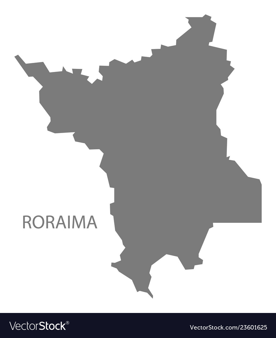 Roraima brazil map grey Royalty Free Vector Image