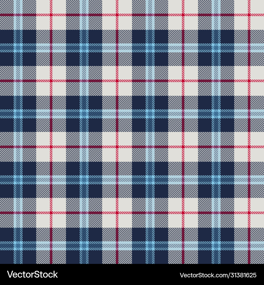 Seamless blue and white tartan Royalty Free Vector Image
