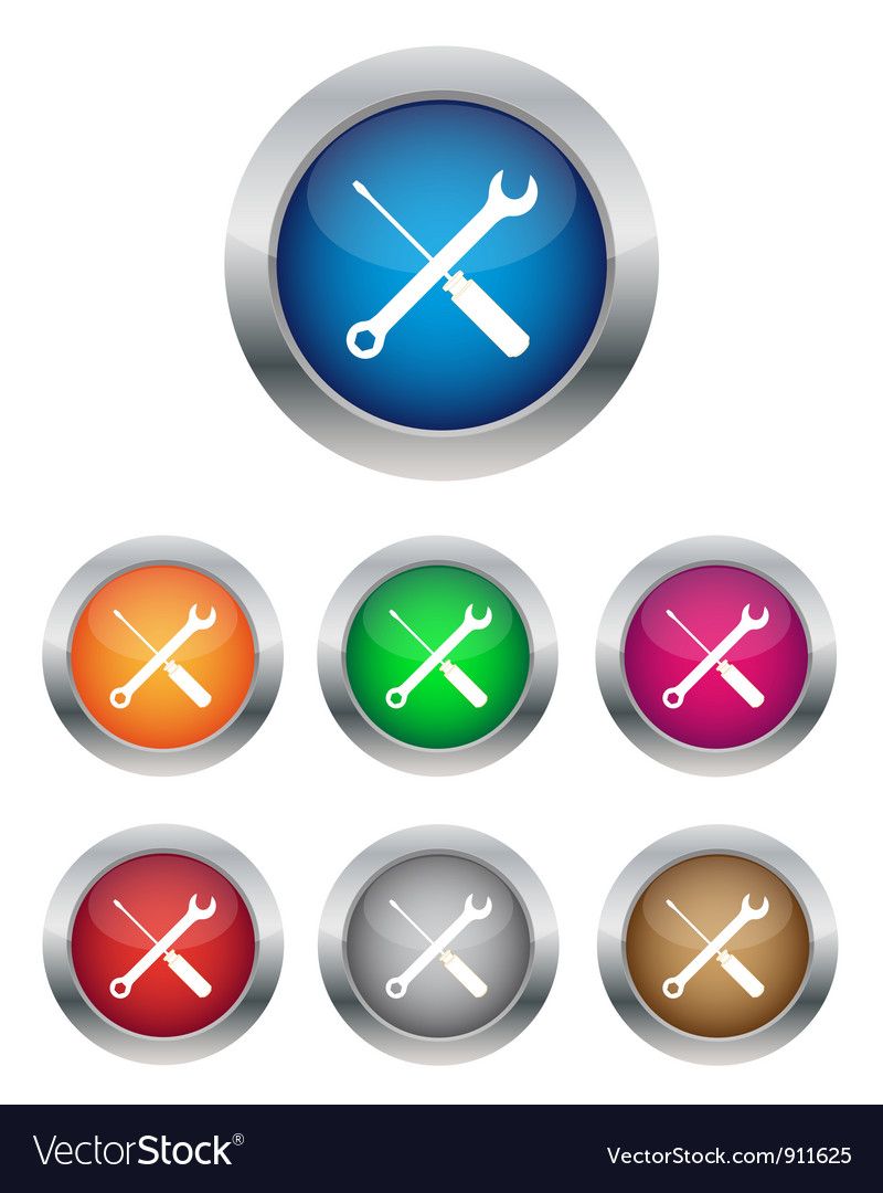 Settings buttons Royalty Free Vector Image - VectorStock