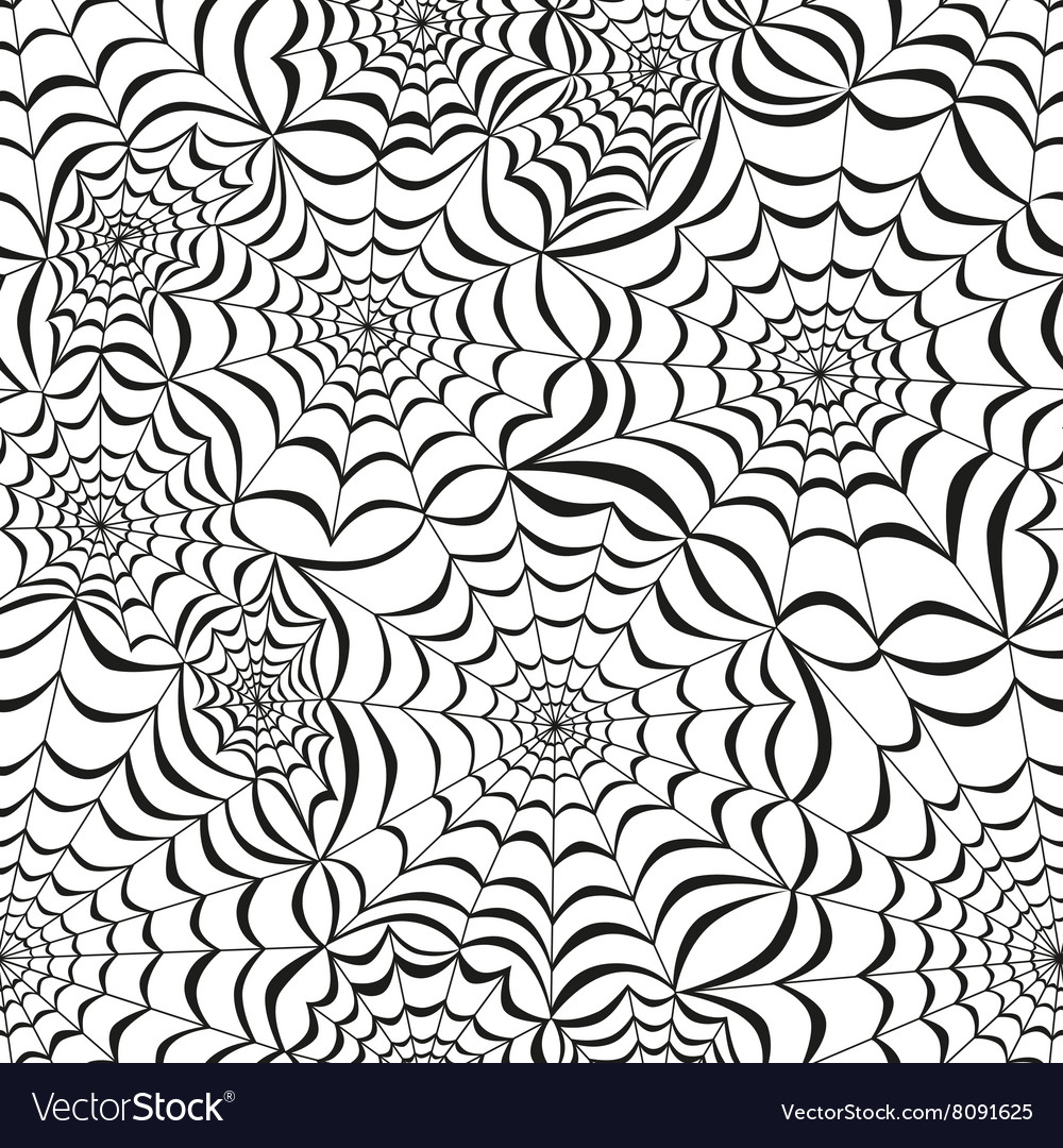 Spiders web seamless background pattern Royalty Free Vector