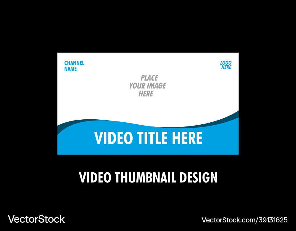 Unique and colorful video thumbnail design Vector Image