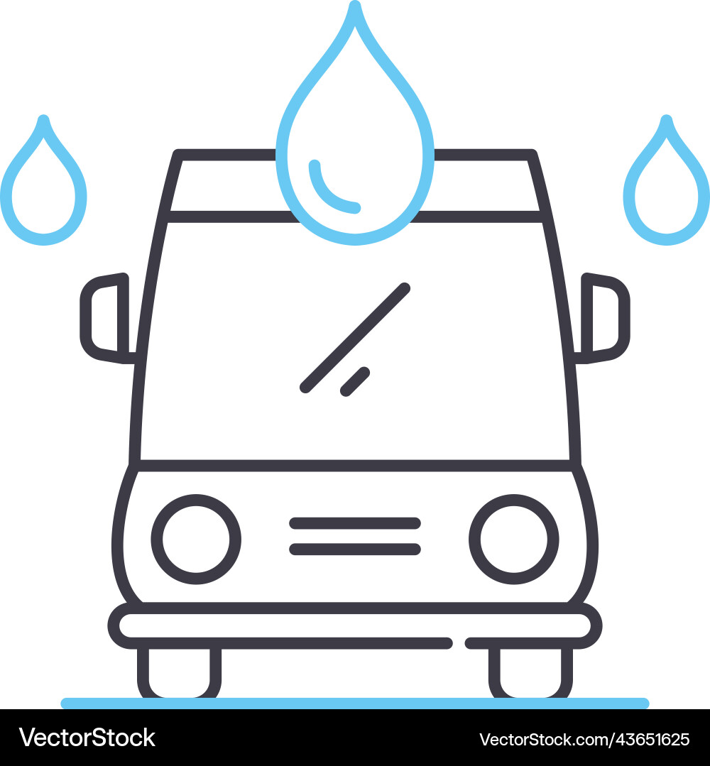 Washing line icon outline symbol Royalty Free Vector Image
