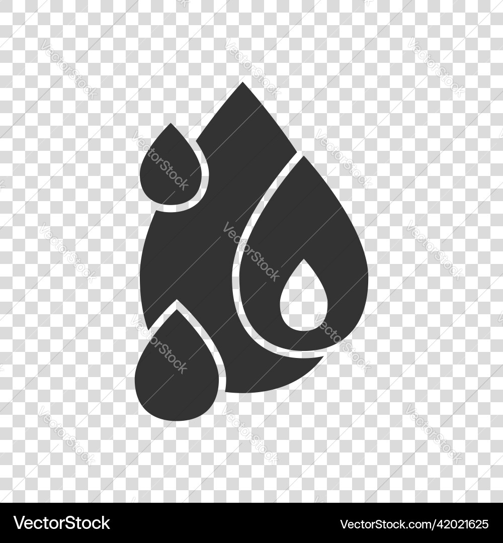 Water drop icon in flat style blob on white Vector Image