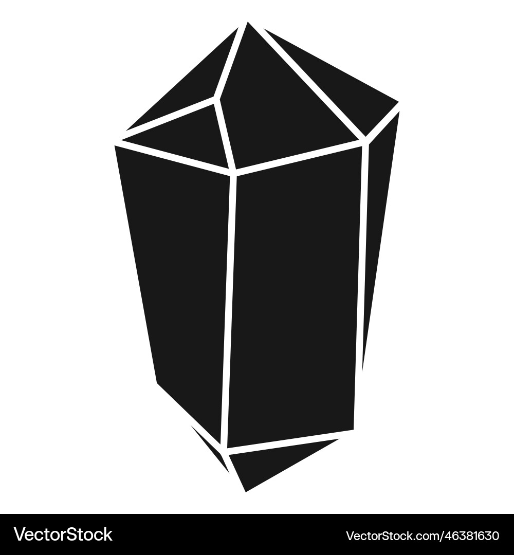 Black crystal prism Royalty Free Vector Image - VectorStock
