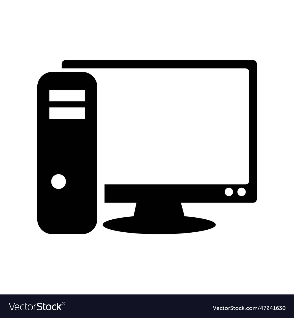 Computer logo design Royalty Free Vector Image