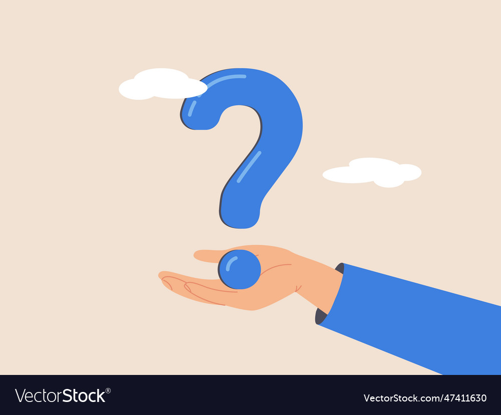 Difficult question concept big mark Royalty Free Vector