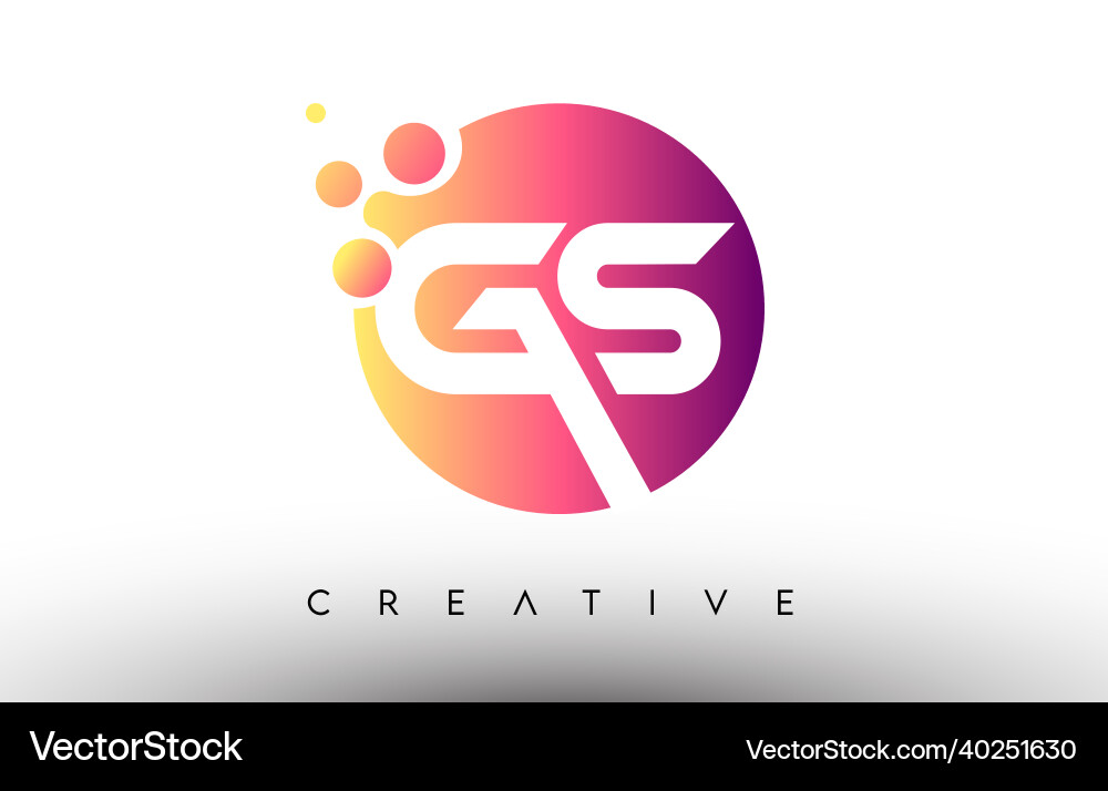 Gs dots bubbles letters in a circle letter Vector Image