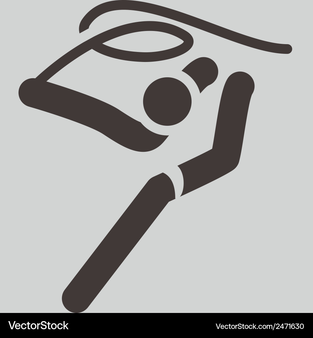 Gymnastics rhythmic icon Royalty Free Vector Image