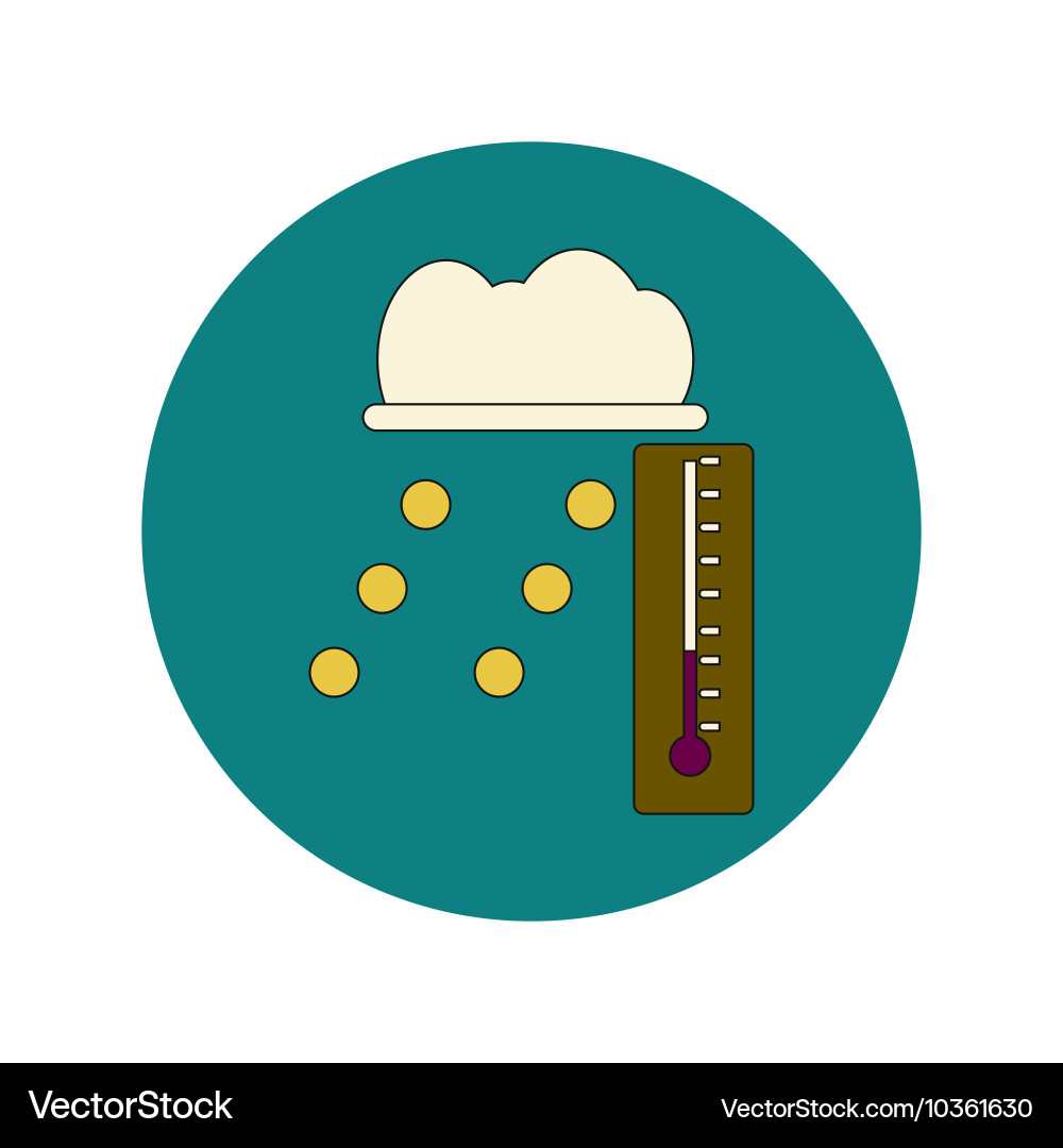 In flat design of hail Royalty Free Vector Image