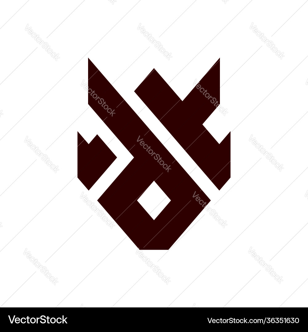 Initial letter dt logo template with sporty icon Vector Image
