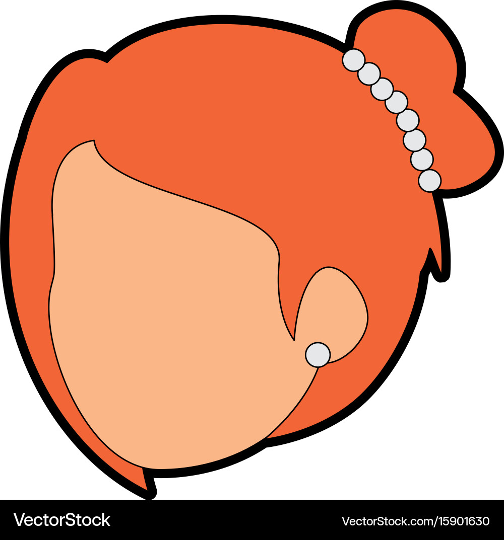 Isolated cute wife face Royalty Free Vector Image