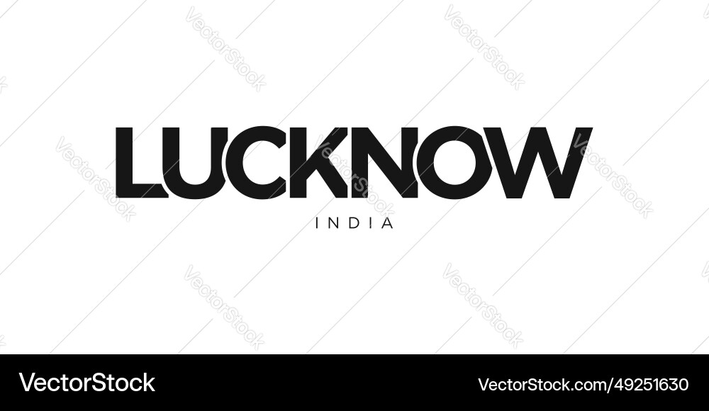 Lucknow in the india emblem design features Vector Image