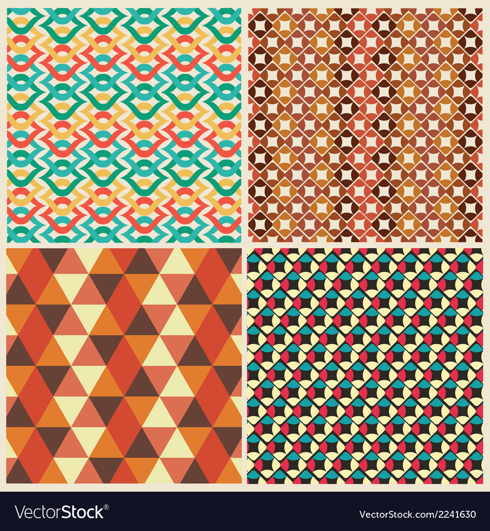 Pattern design over retro background Royalty Free Vector