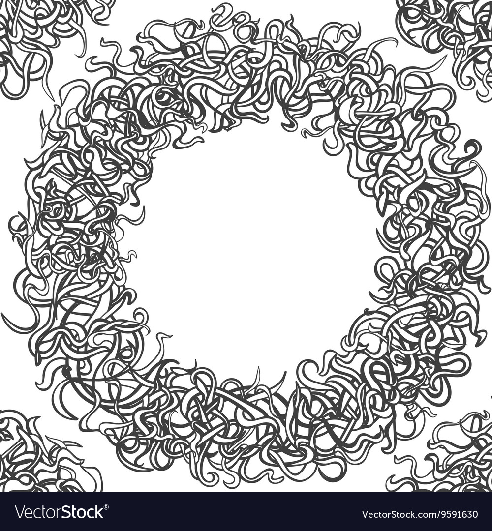 Round floral background Royalty Free Vector Image