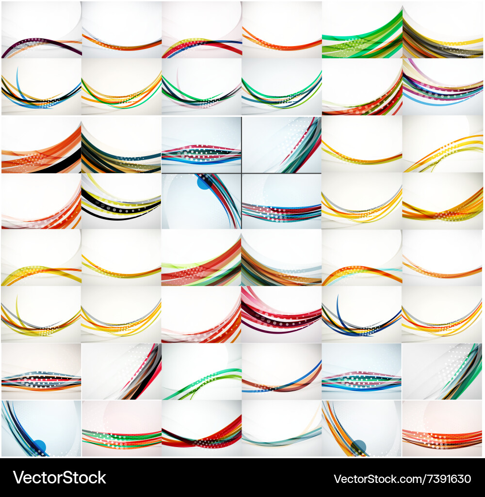 Universal huge mega set of abstract backgrounds Vector Image