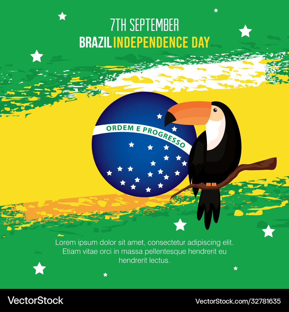 7 september banner celebration brazil Royalty Free Vector