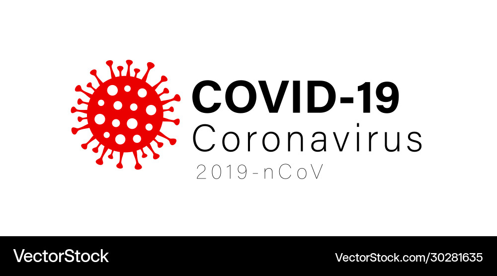 Covid19-19 coronavirus typography design logo Vector Image