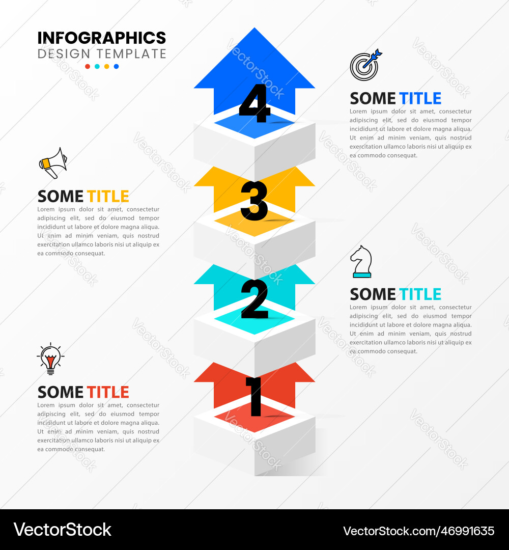 Infographic template with icons and 4 options Vector Image