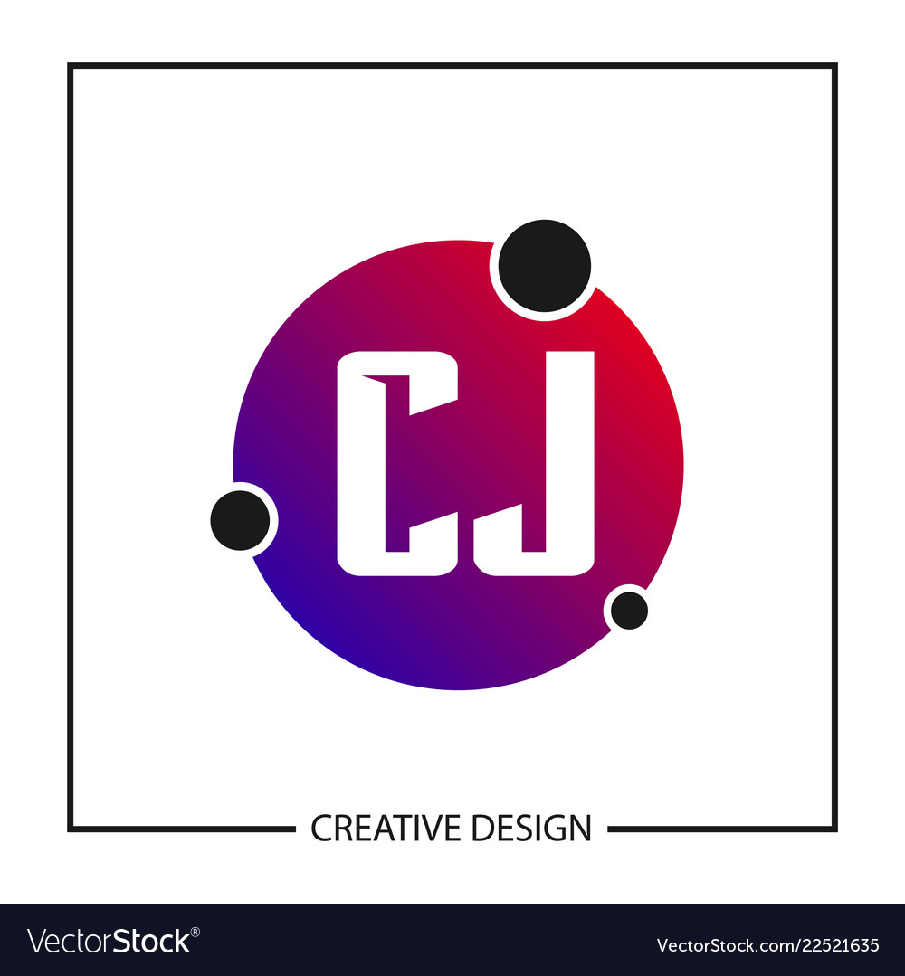 Initial letter cj logo template design Royalty Free Vector