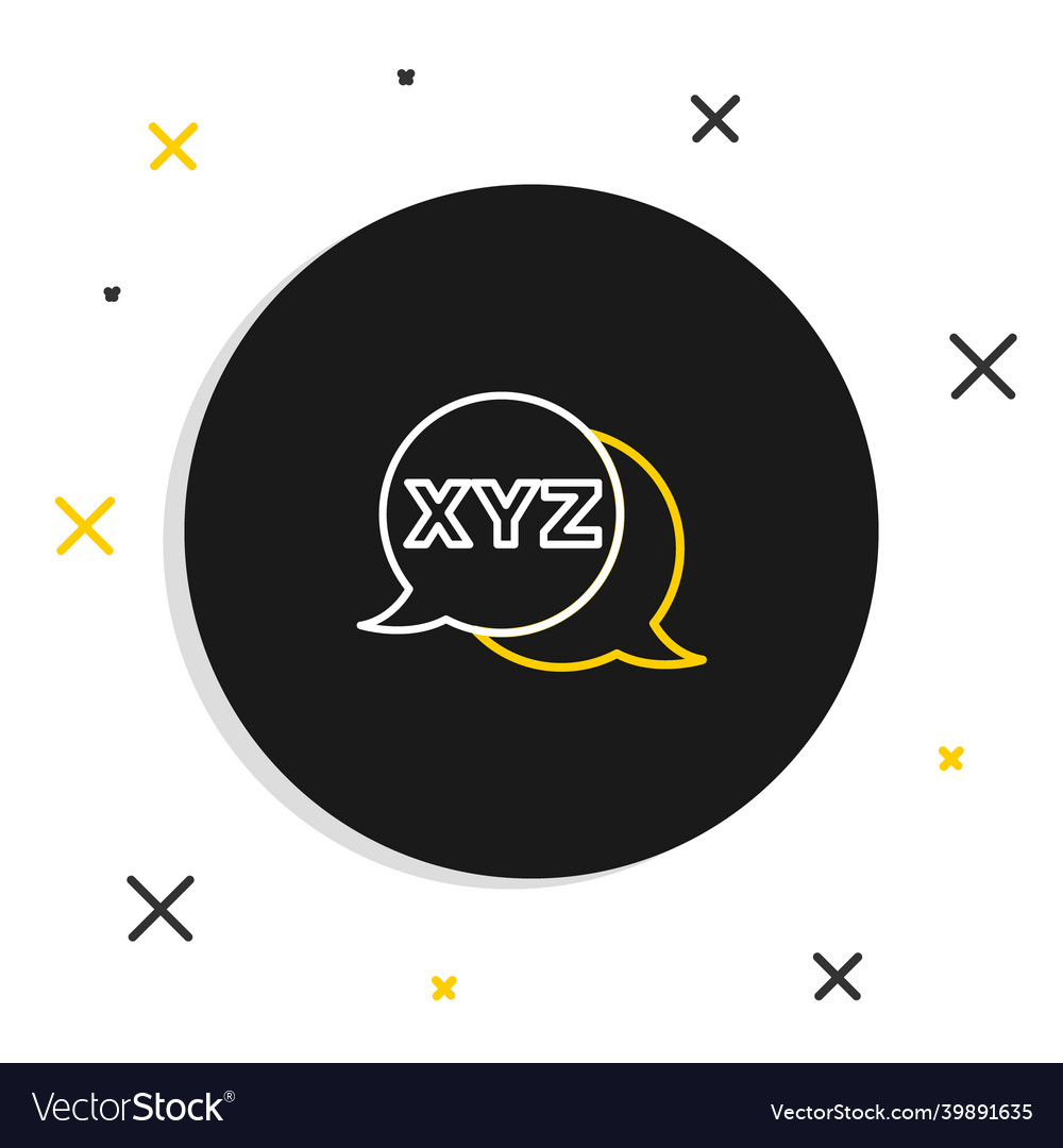 Line Xyz Coordinate System Icon Isolated On White Vector Image