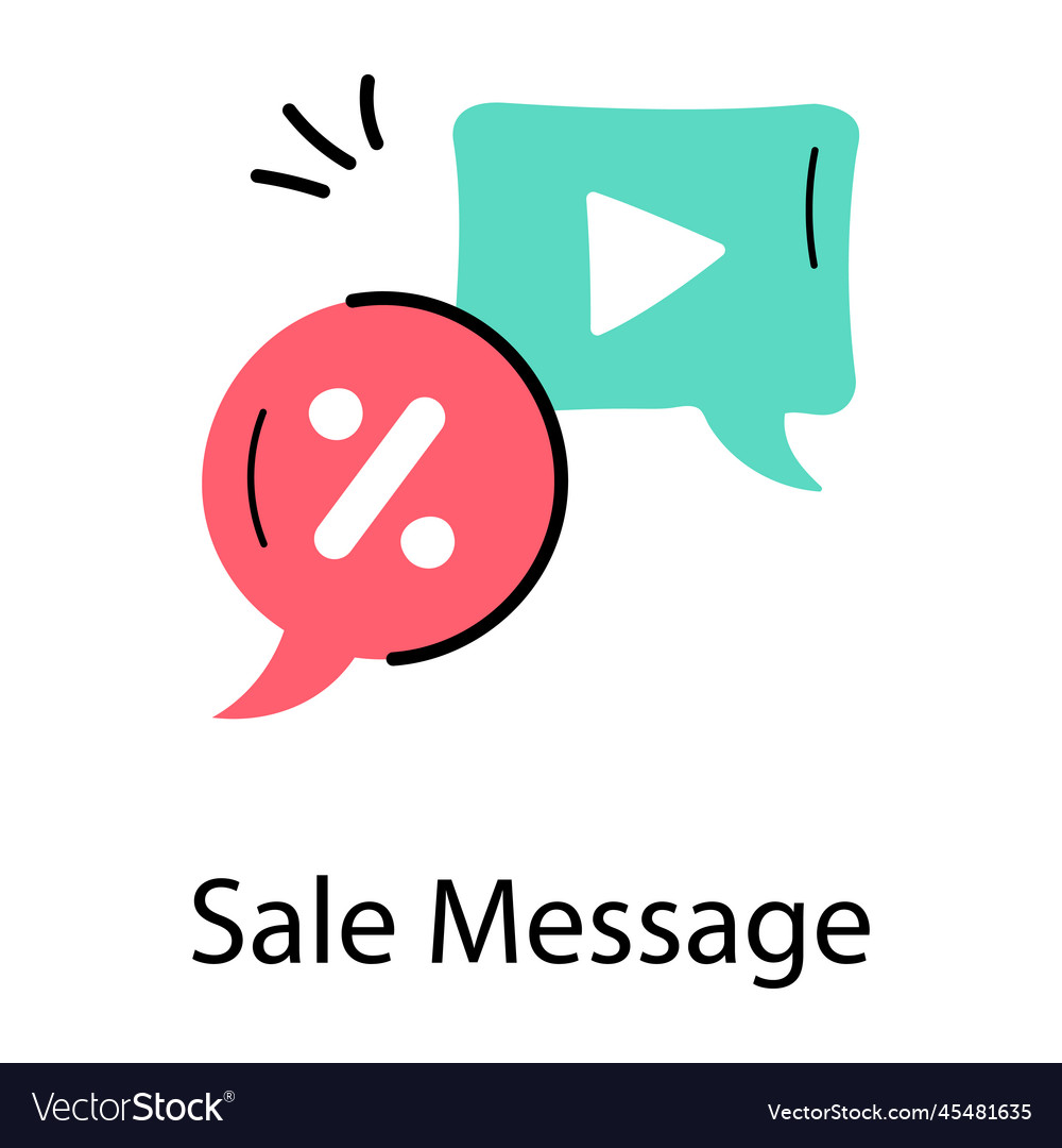 Sale message Royalty Free Vector Image - VectorStock