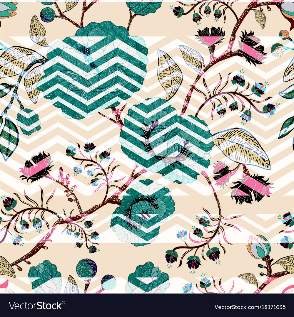 Seamless nature pattern background with Royalty Free Vector