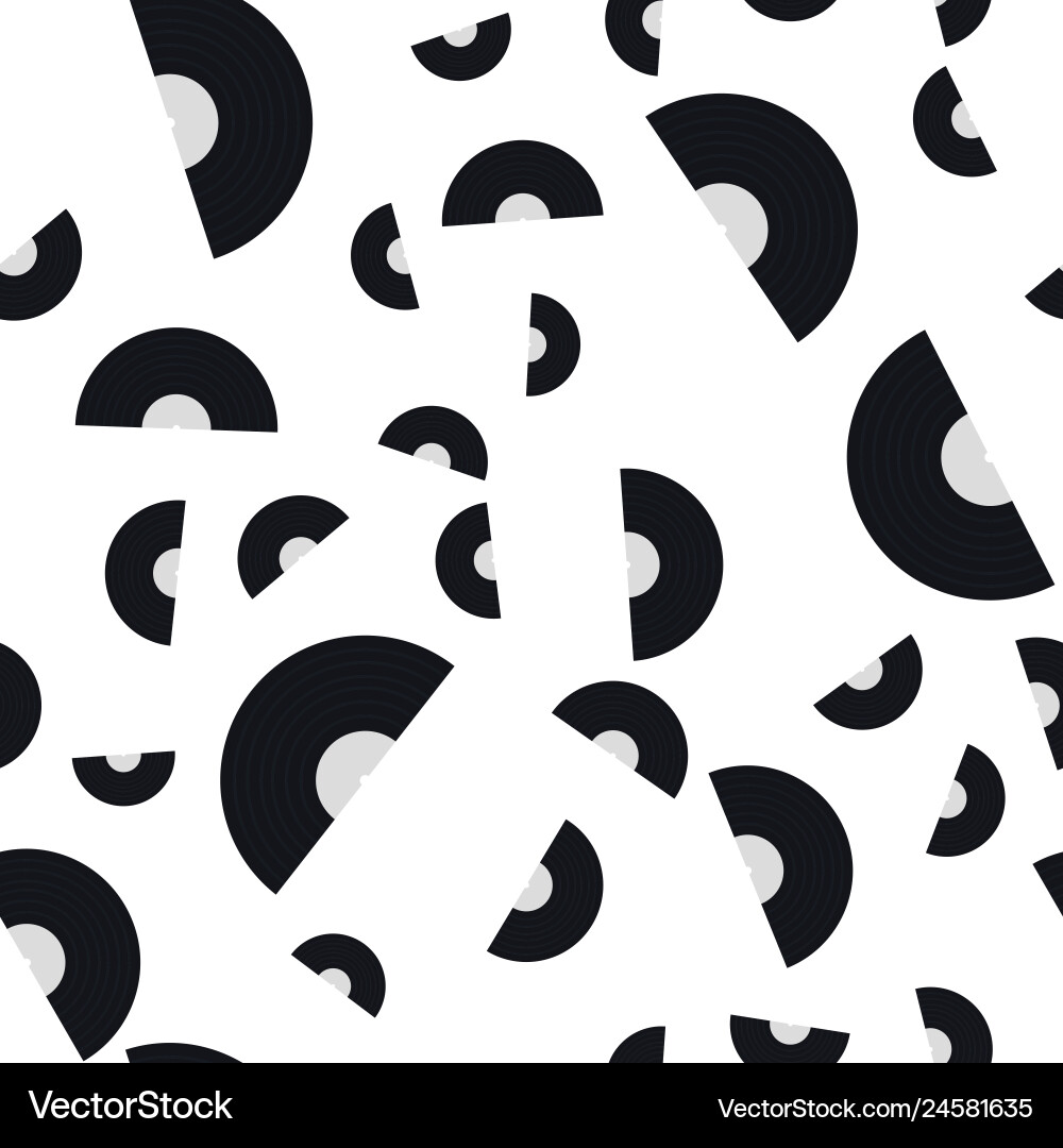 Seamless pattern of vinyl records Royalty Free Vector Image