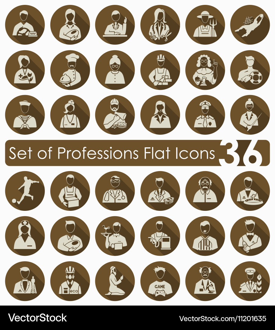 Set of professions icons Royalty Free Vector Image