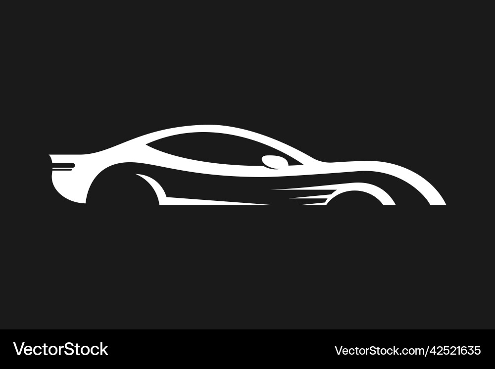 Super car line art design Royalty Free Vector Image