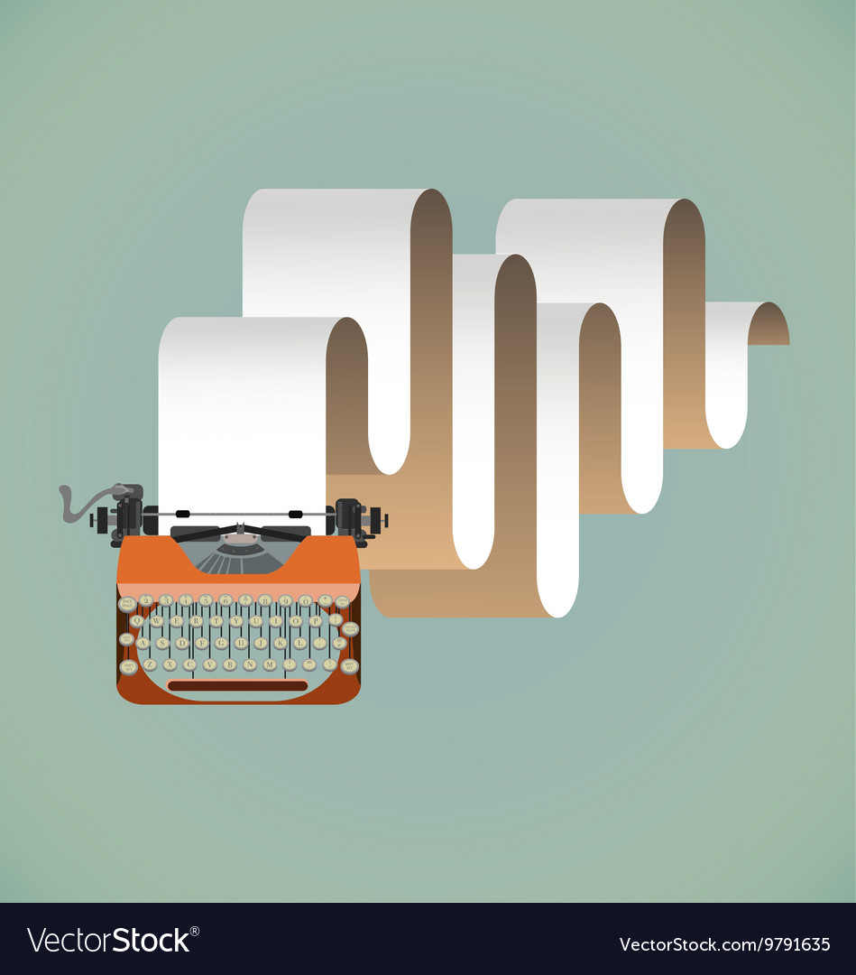 Typewriter Royalty Free Vector Image - VectorStock