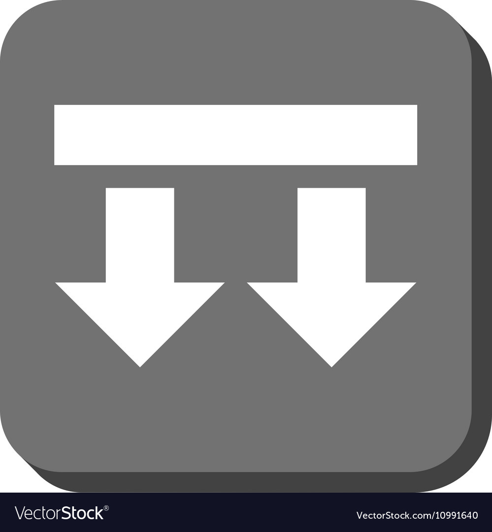 Bring down rounded square icon Royalty Free Vector Image