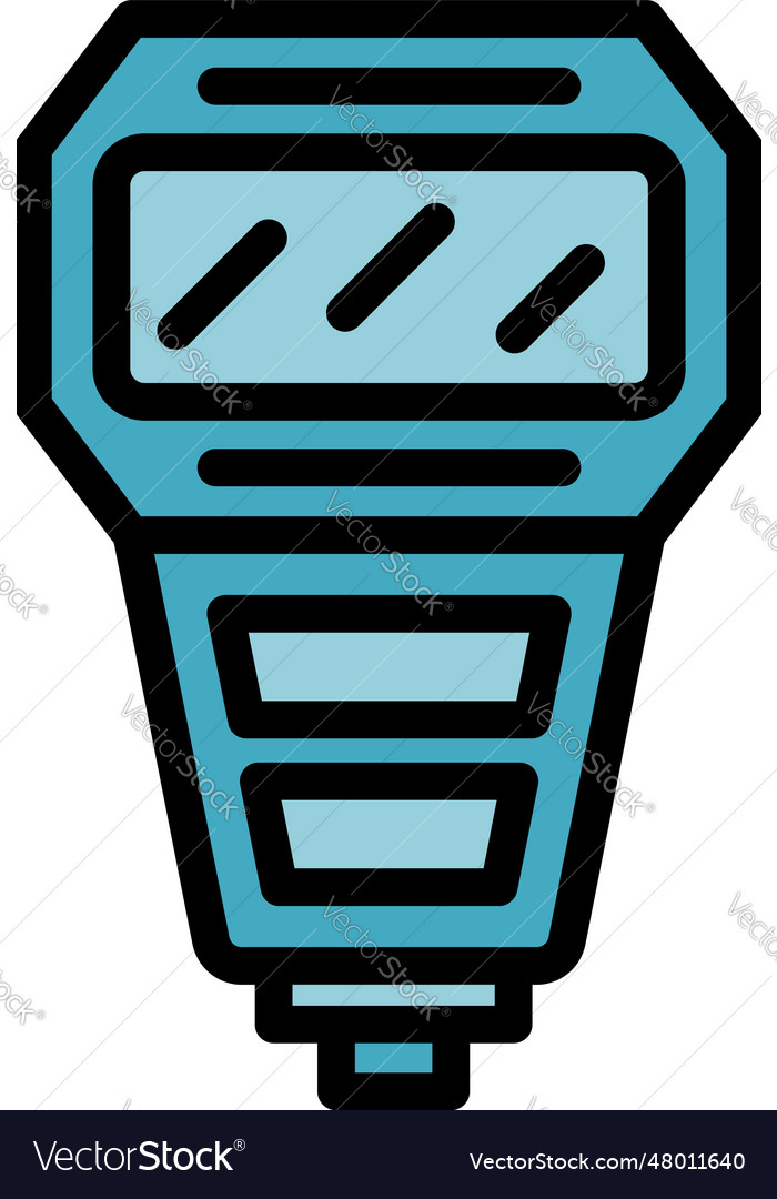 Camera flashlight icon flat Royalty Free Vector Image