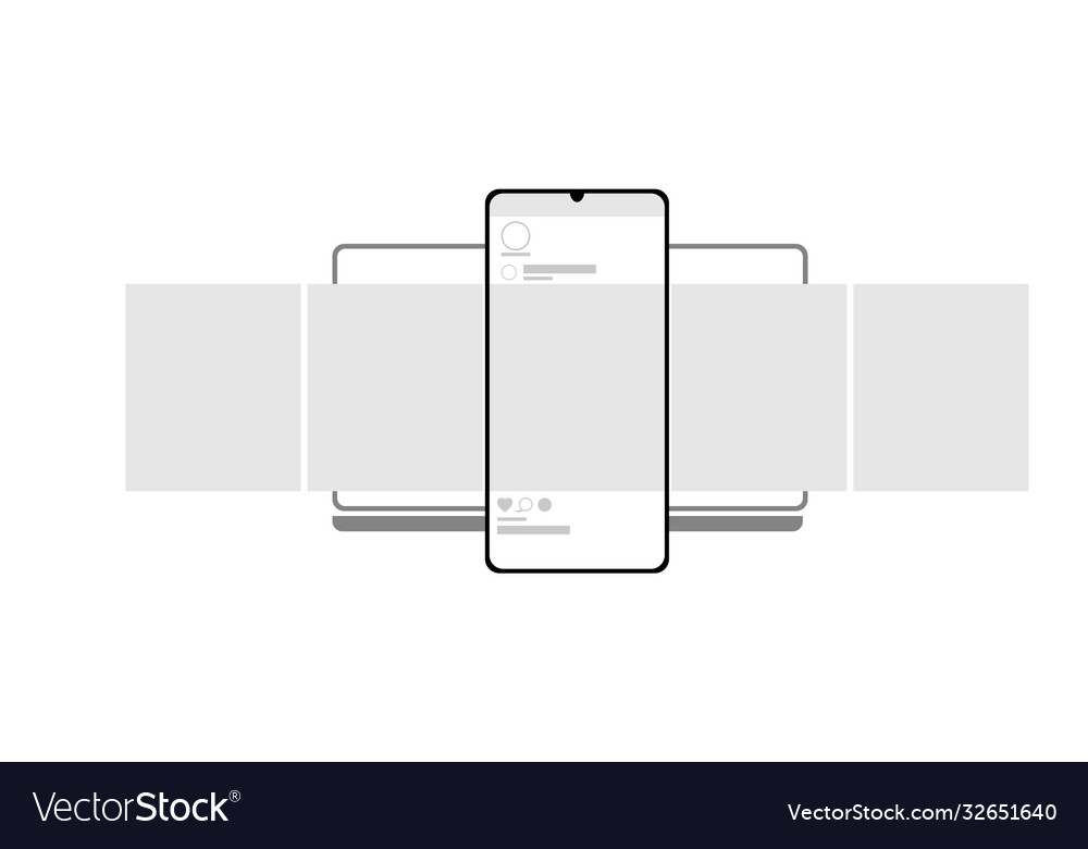 Carousel interface post on social network Vector Image