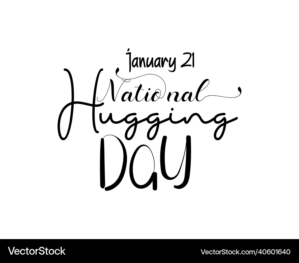 January 21 - calligraphy style hand lettering Vector Image