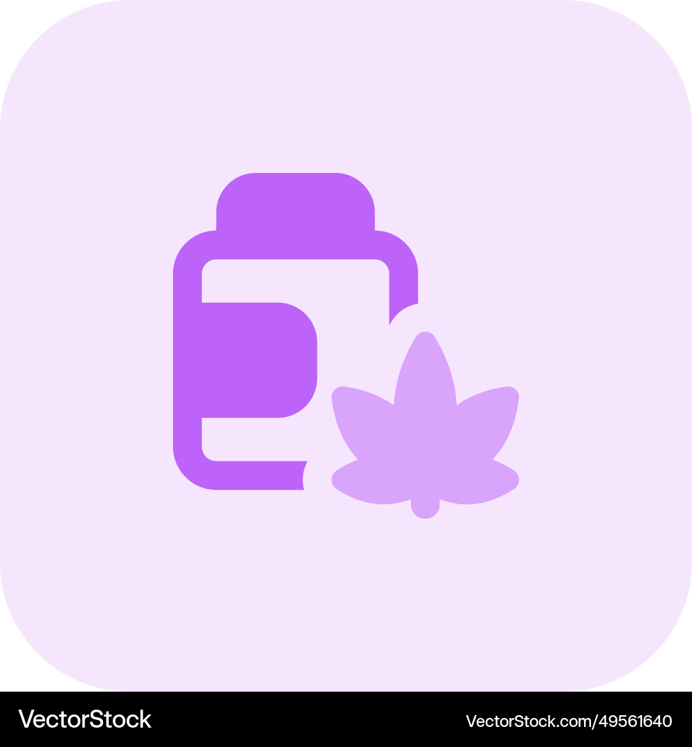 Lab grown marijuana bottle isolated on a white Vector Image