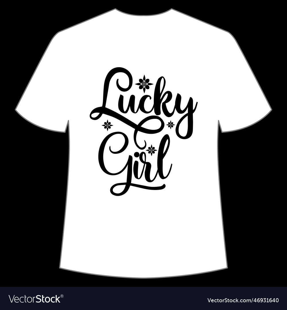 Lucky Girl Royalty Free Vector Image Vectorstock
