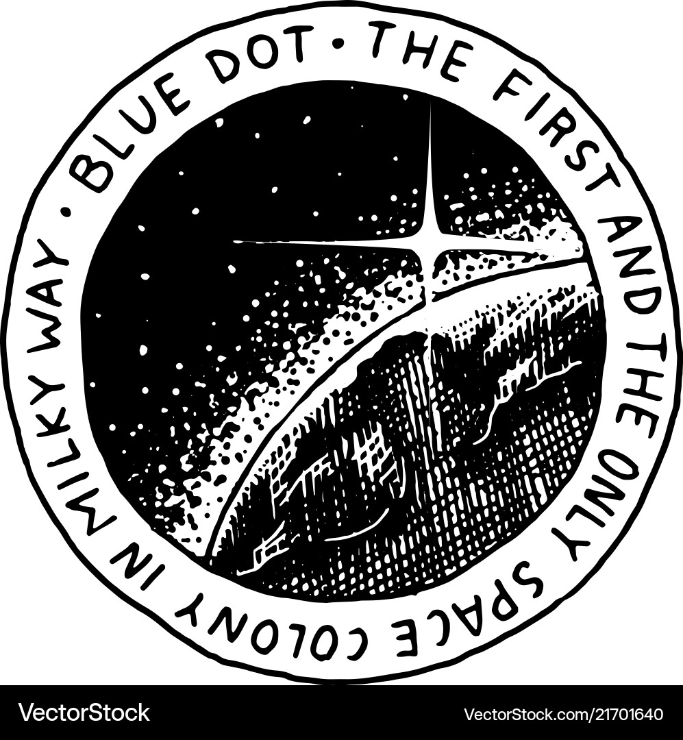 Mission of mars logo exploration Royalty Free Vector Image