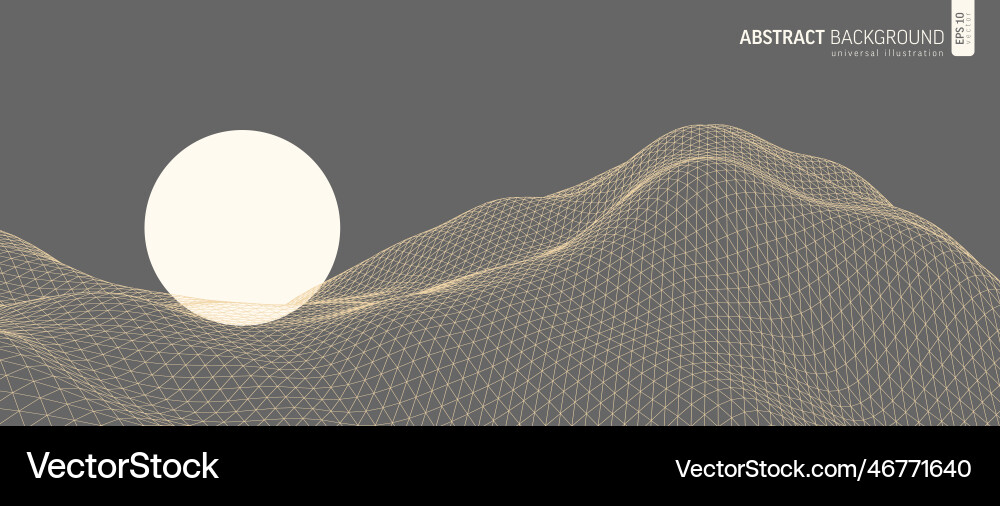 Mountains sun valleys and hills landscape Vector Image