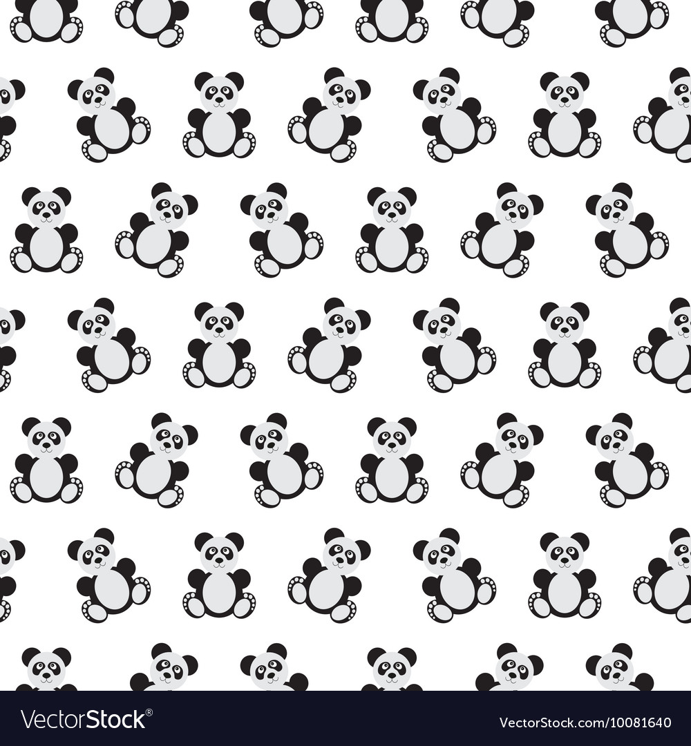 Panda bear pattern Royalty Free Vector Image - VectorStock