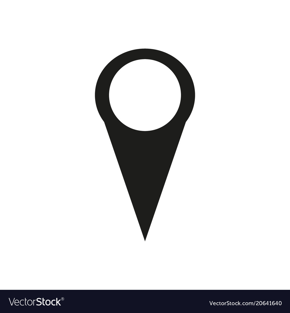 Pointer icon flat with shadow Royalty Free Vector Image
