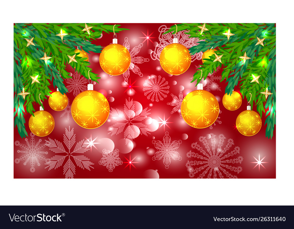Rectangular red christmas background Royalty Free Vector