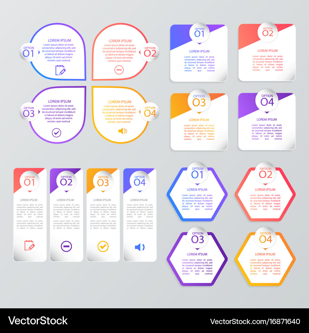 Set of infographic templates Royalty Free Vector Image