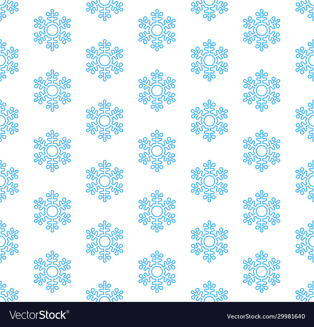 Snowflake seamless pattern Royalty Free Vector Image