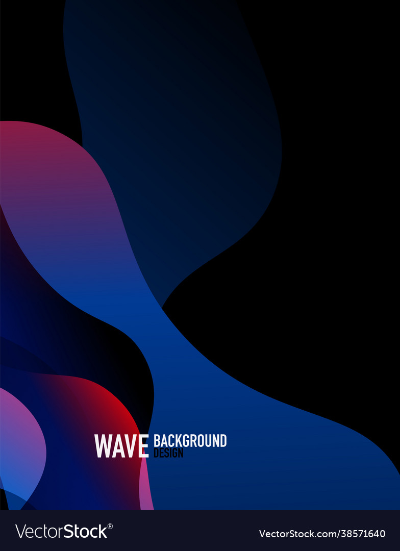 Vertical fluid gradient wave abstract background Vector Image