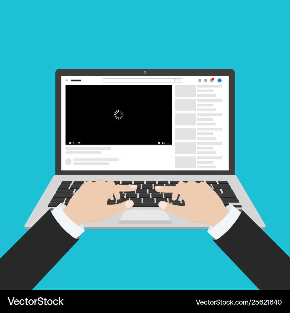 Video marketing concept digital design Royalty Free Vector