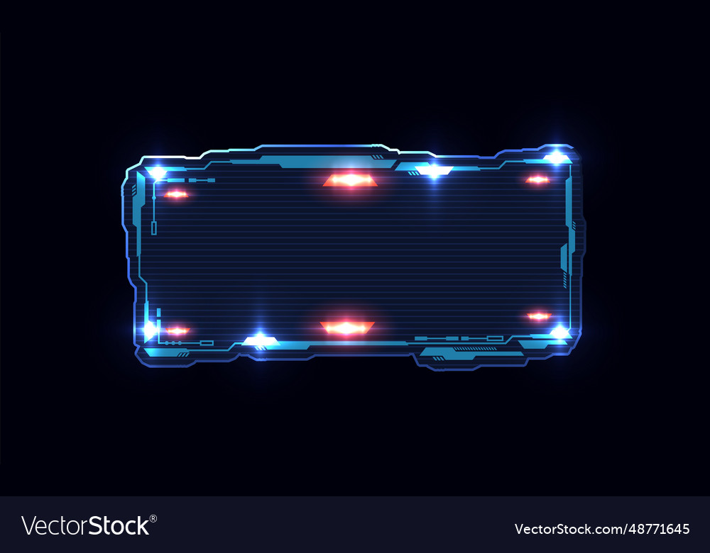 Abstract rectangular frame futuristic Royalty Free Vector