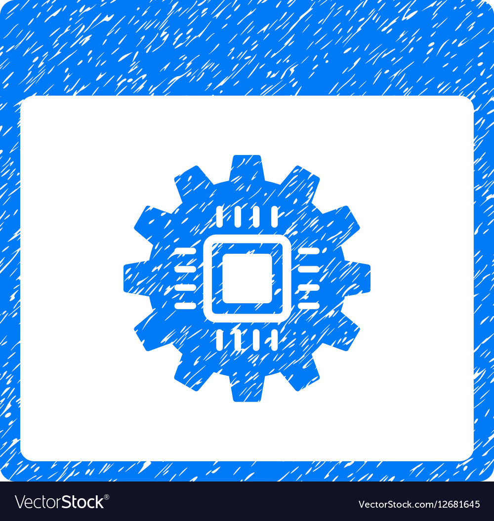 Chip Gear Calendar Page Grainy Texture Icon Vector Image Chip Gear Calendar Page Grainy Texture Icon Vector Image