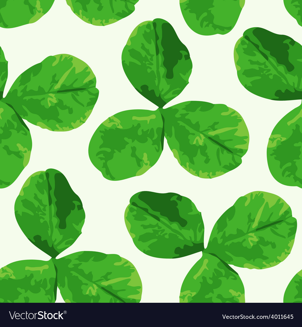 Clover seamless pattern Royalty Free Vector Image